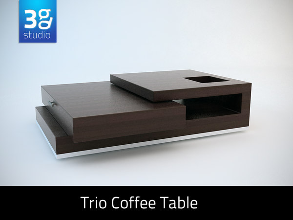 3d trio contemporary coffee table model