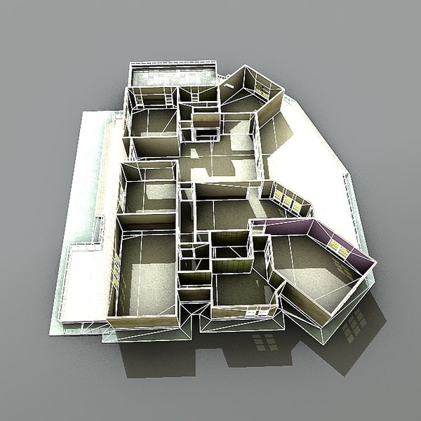 3d house interior building model