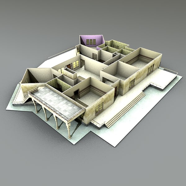 3d house interior building model