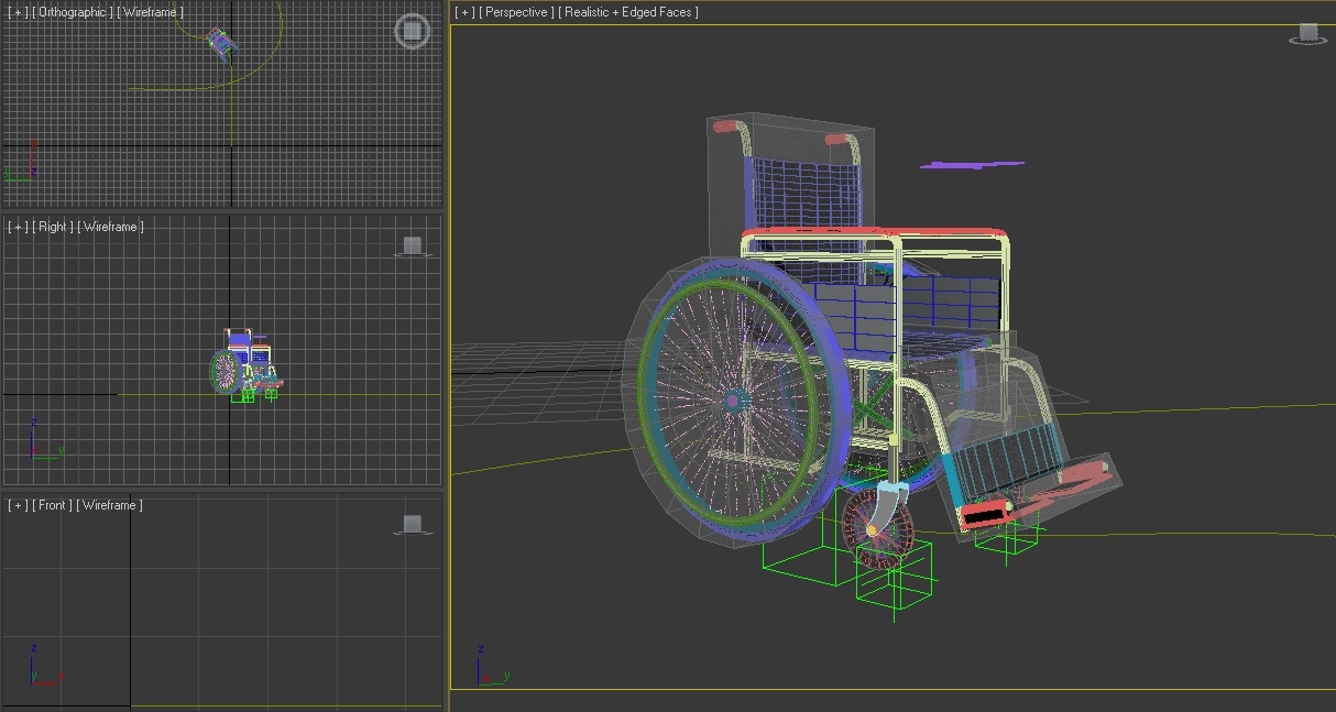 3d model wheelchair