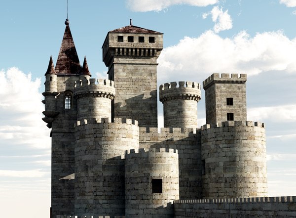 castle kit towers 3d model
