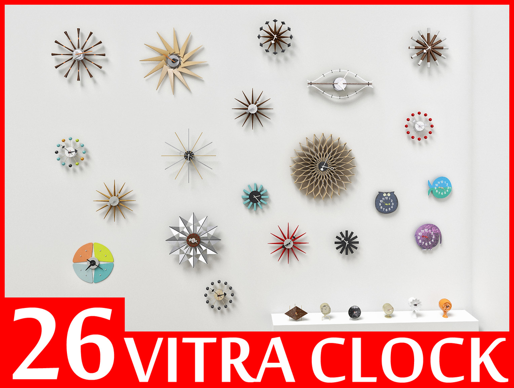 3d model vitra 26 clock spindle