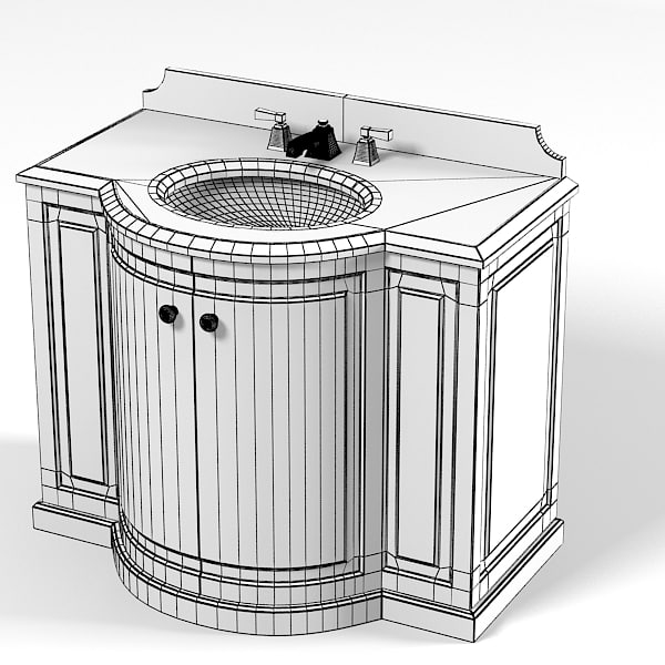 clarence standing bathroom 3d model