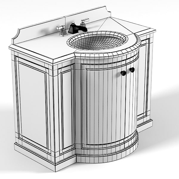 clarence standing bathroom 3d model