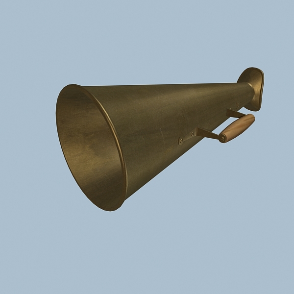 old megaphone 3d model