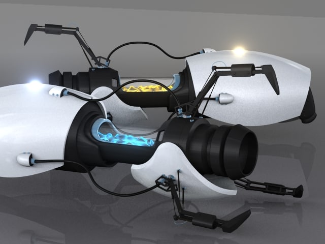 3d model hd portal gun