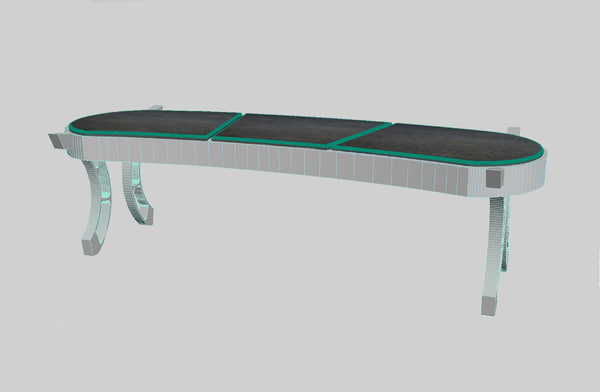 3d futuristic bench