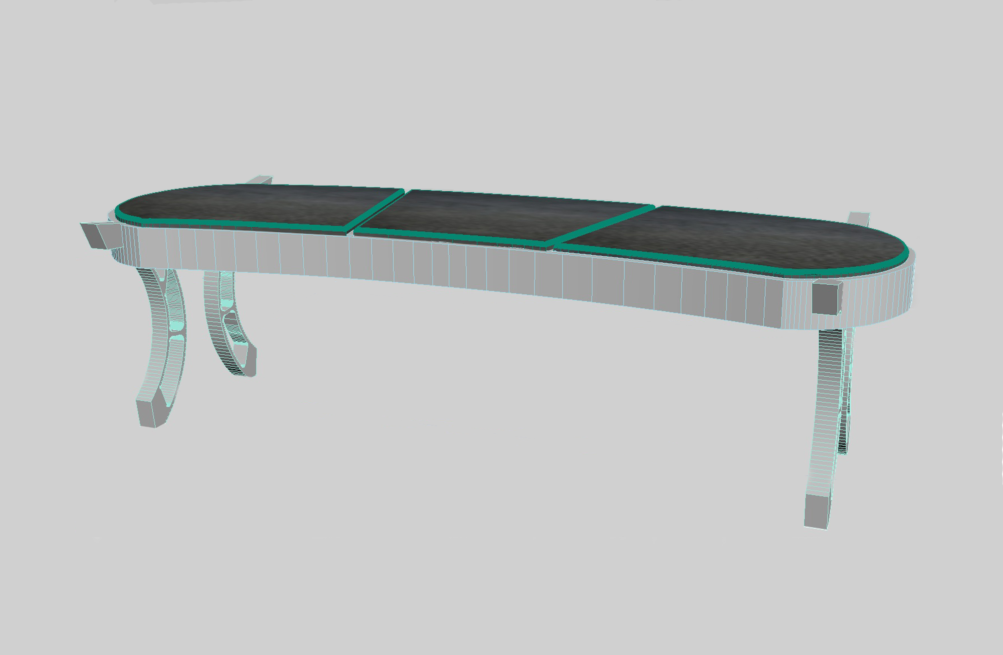 3d futuristic bench