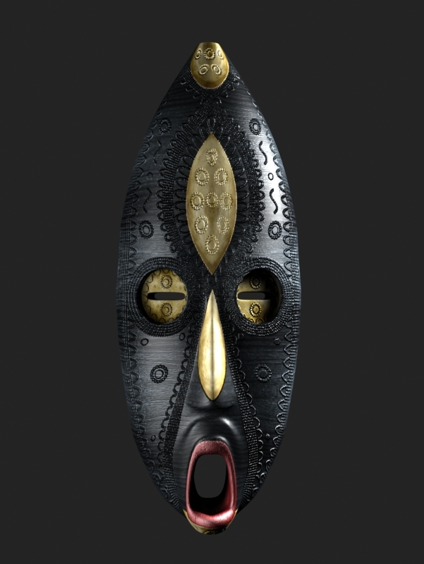 3d max african mask