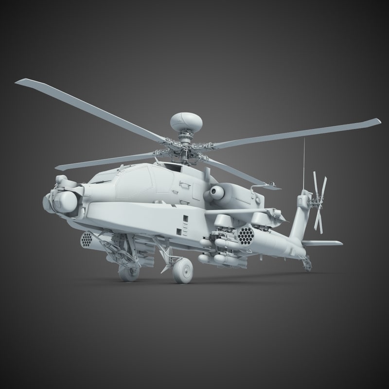3d apache helicopter model