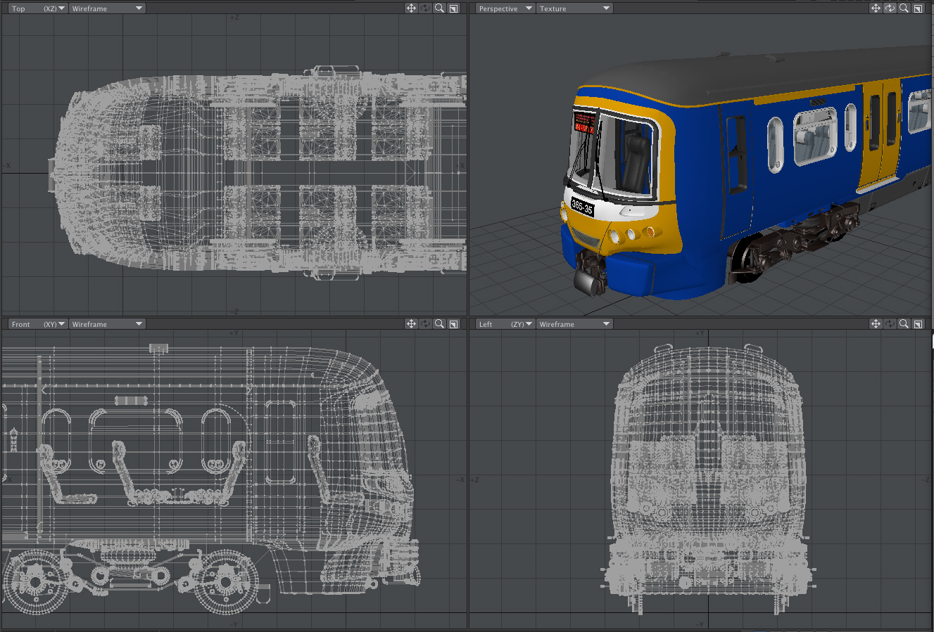3d uk passenger train model