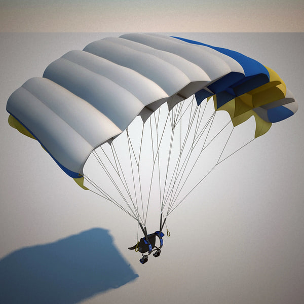 parachutes paragliding modelled 3d max