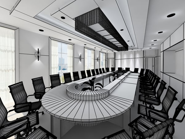 conference room 3d model