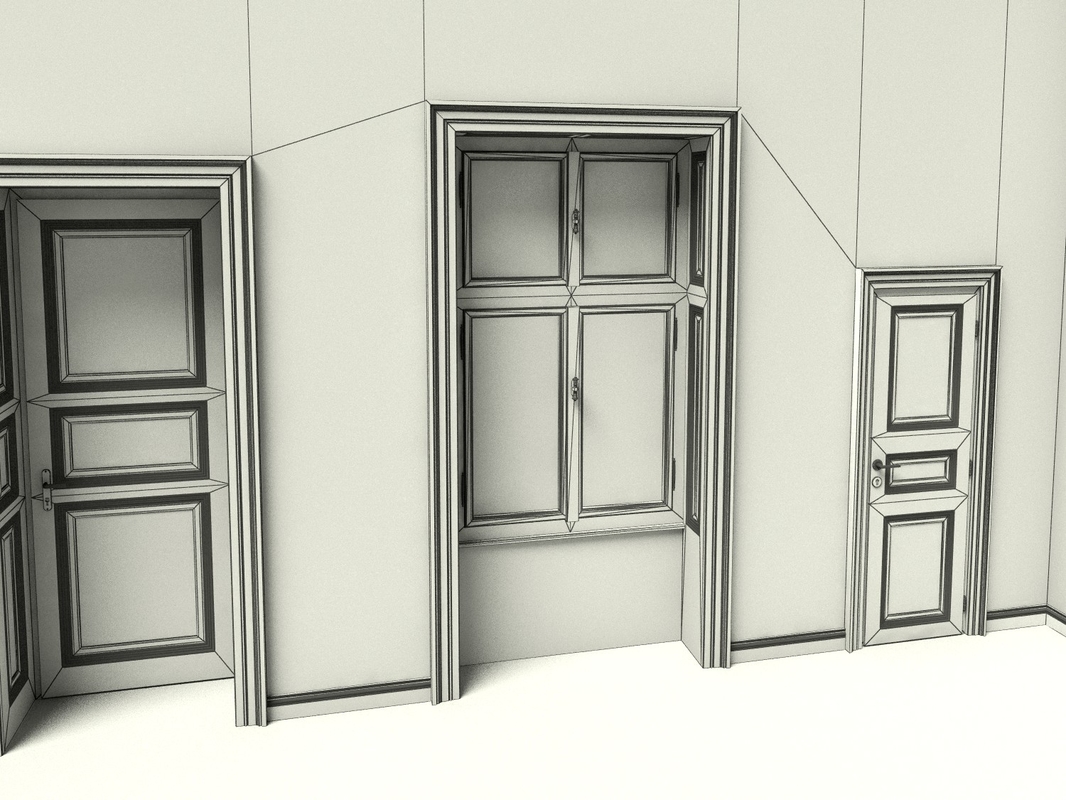 windows doors 3d model