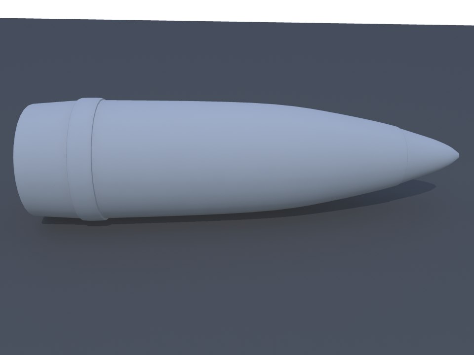 3d 155mm artillery shell