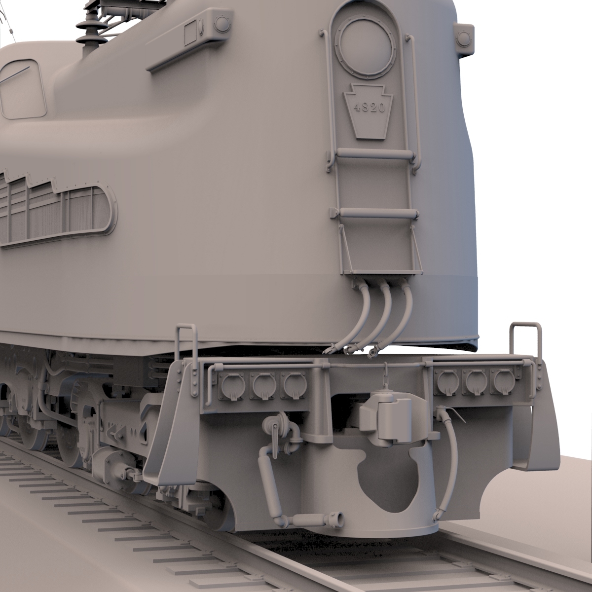 gg1 electric locomotive 3d model