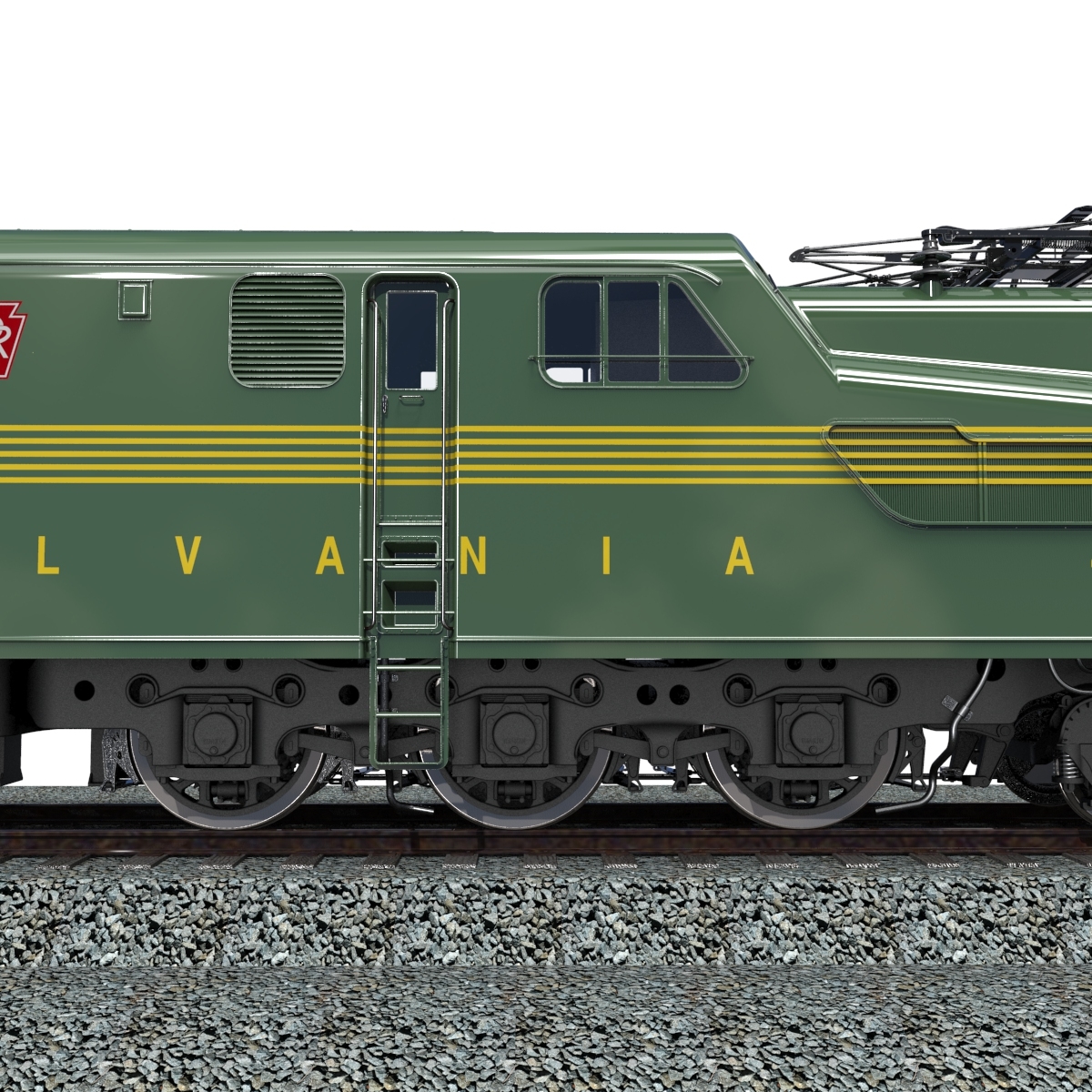 gg1 electric locomotive 3d model