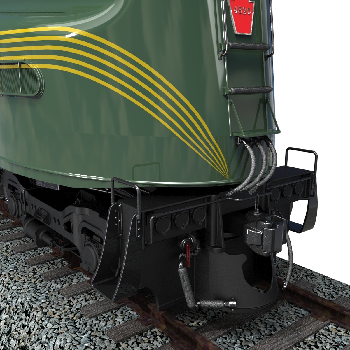 gg1 electric locomotive 3d model