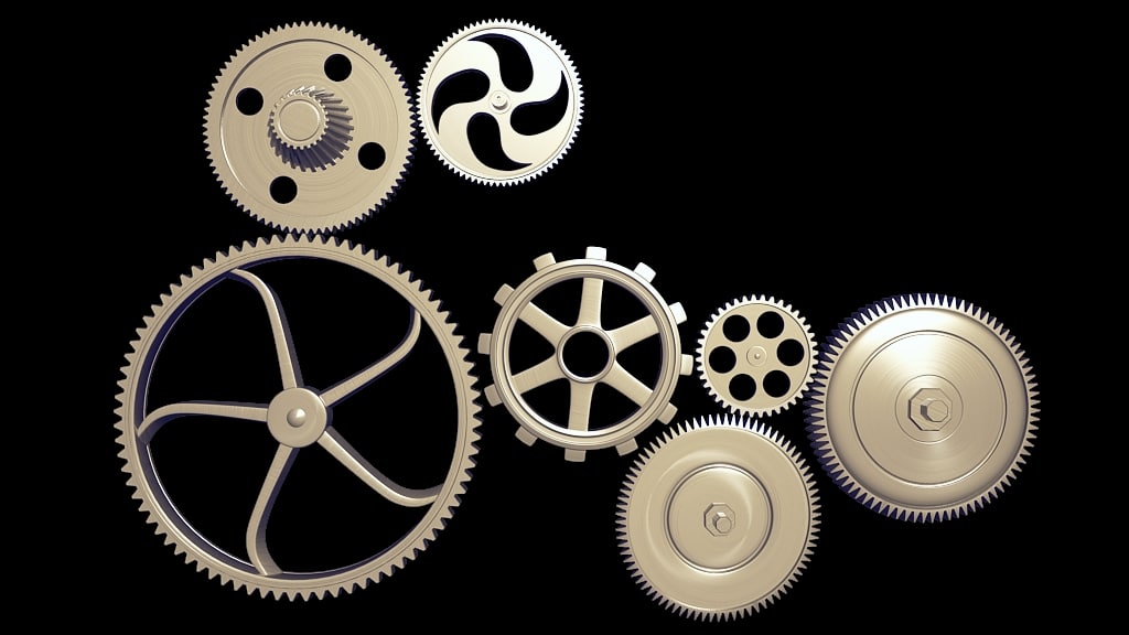 industrial cogs 3d max