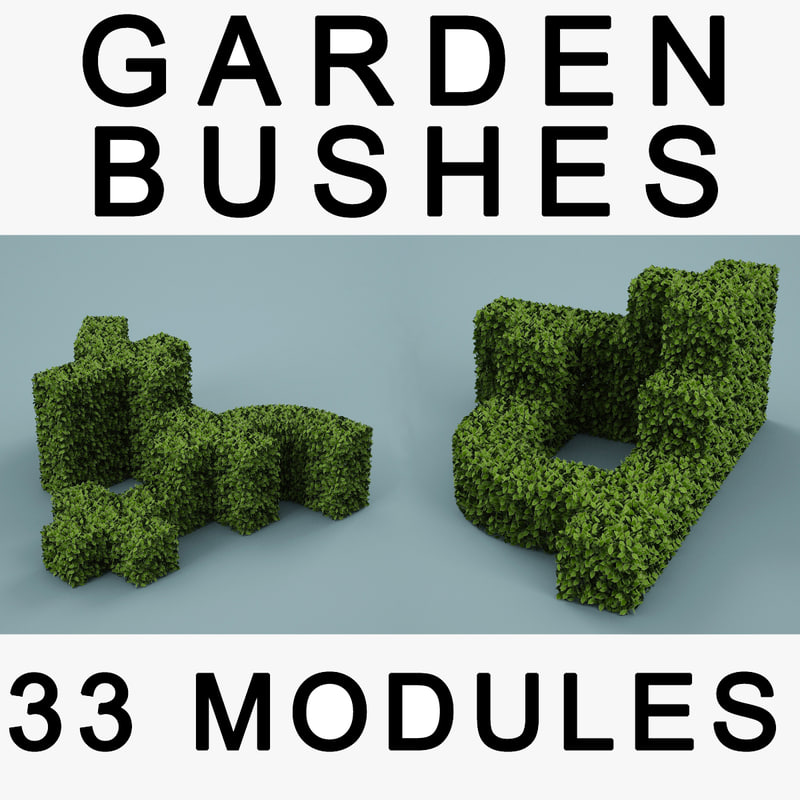 garden bush 3d model