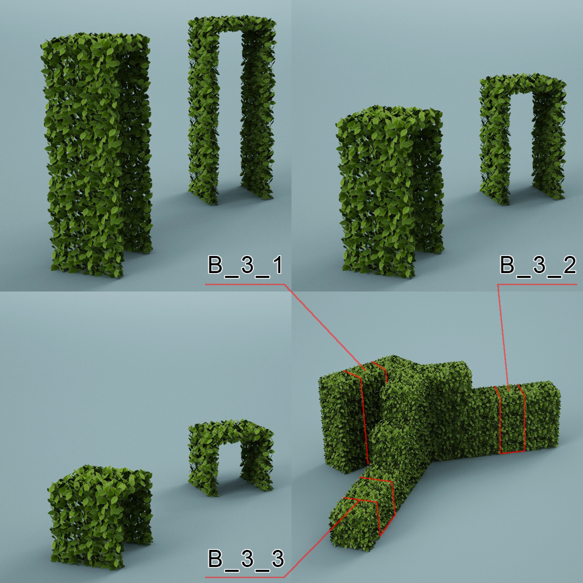 garden bush 3d model