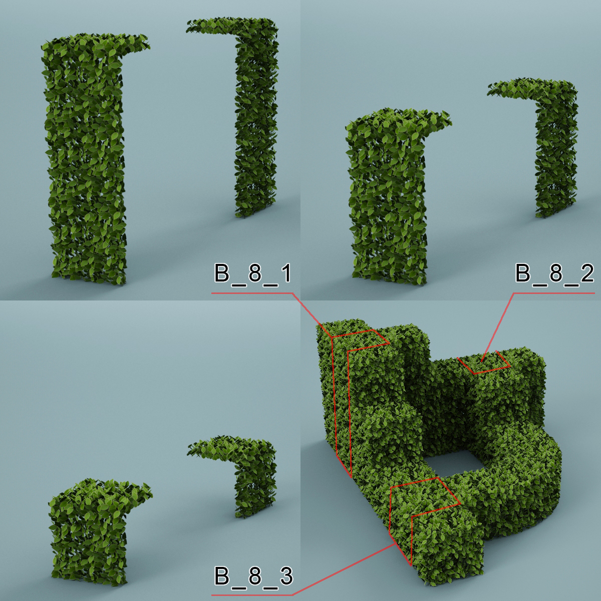 garden bush 3d model