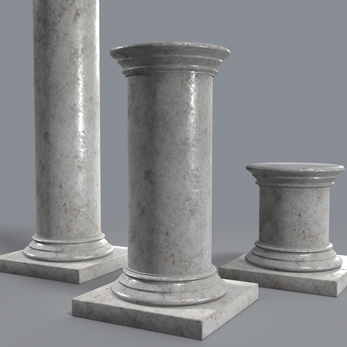 3d pedestals support statue model