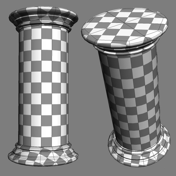 3d pedestals support statue model