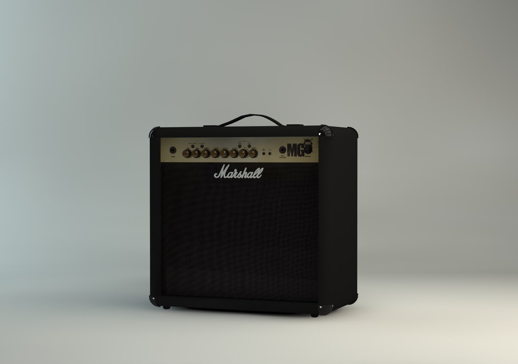 marshall amplifier 3d c4d