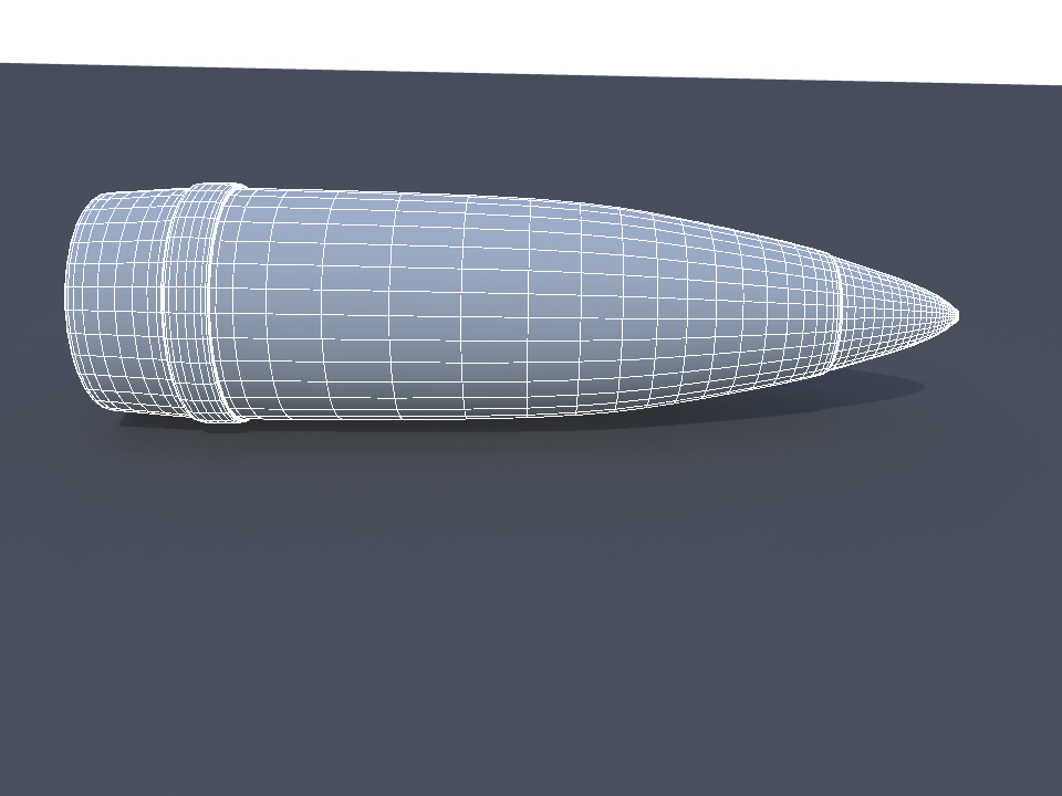 3d 155mm artillery shell