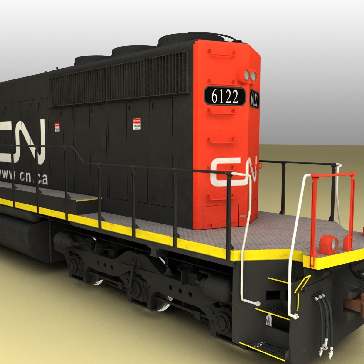 3d emd sd40-2 engines cn