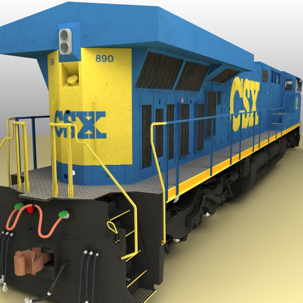 3d ge es44ac locomotive engines
