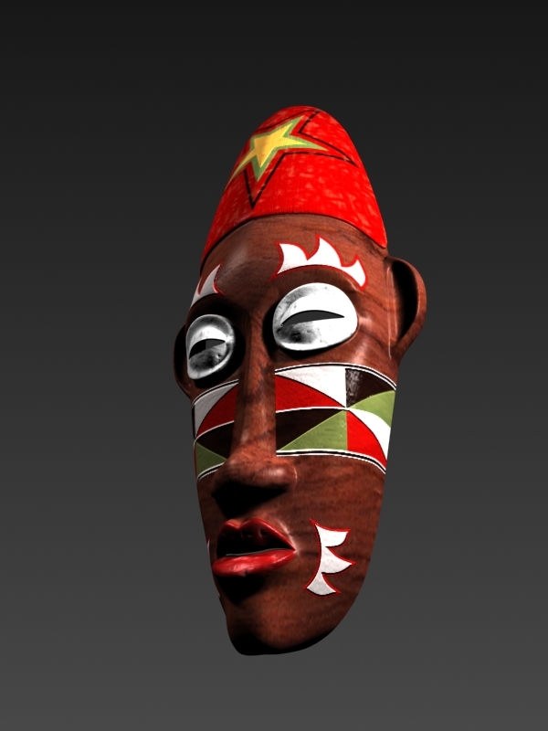3d model african mask