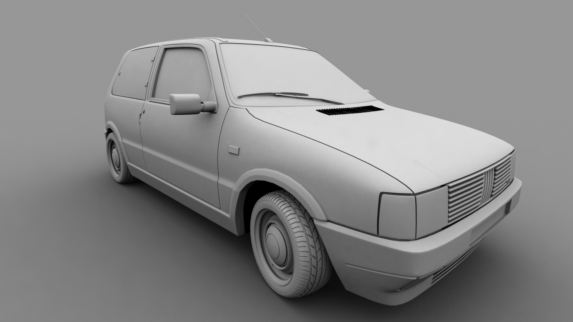 3d model of fiat uno turbo