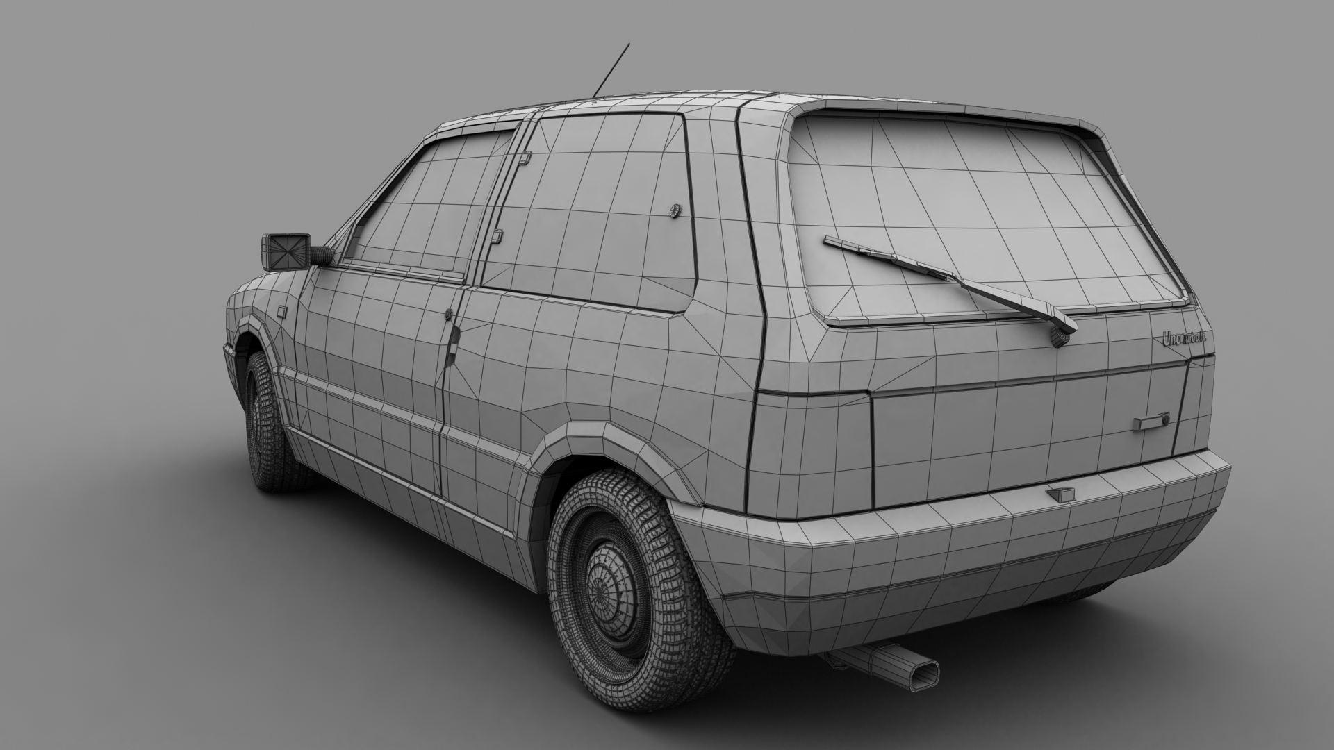 3d model of fiat uno turbo