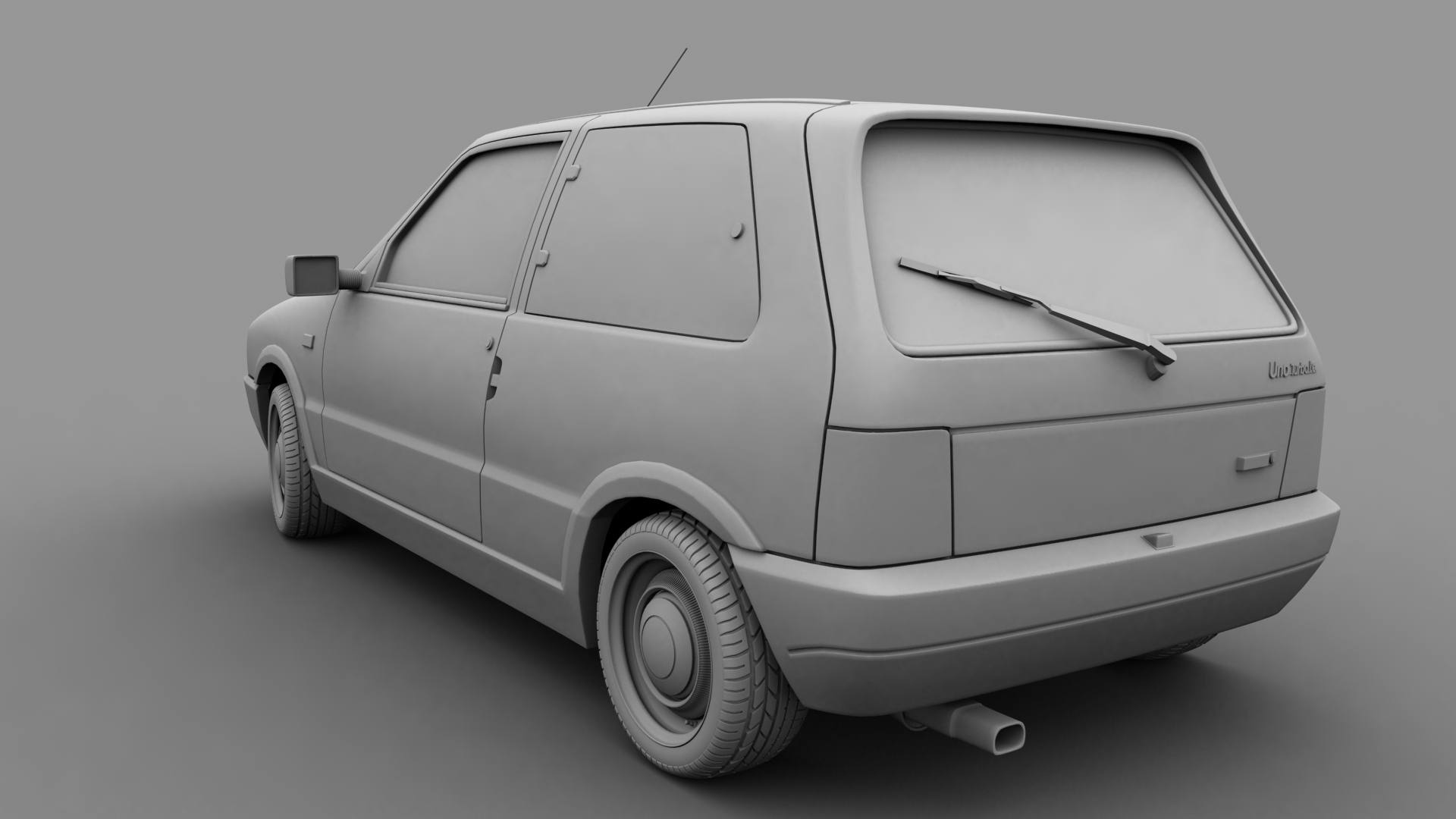 3d model of fiat uno turbo