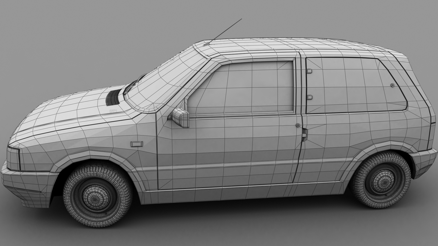 3d model of fiat uno turbo