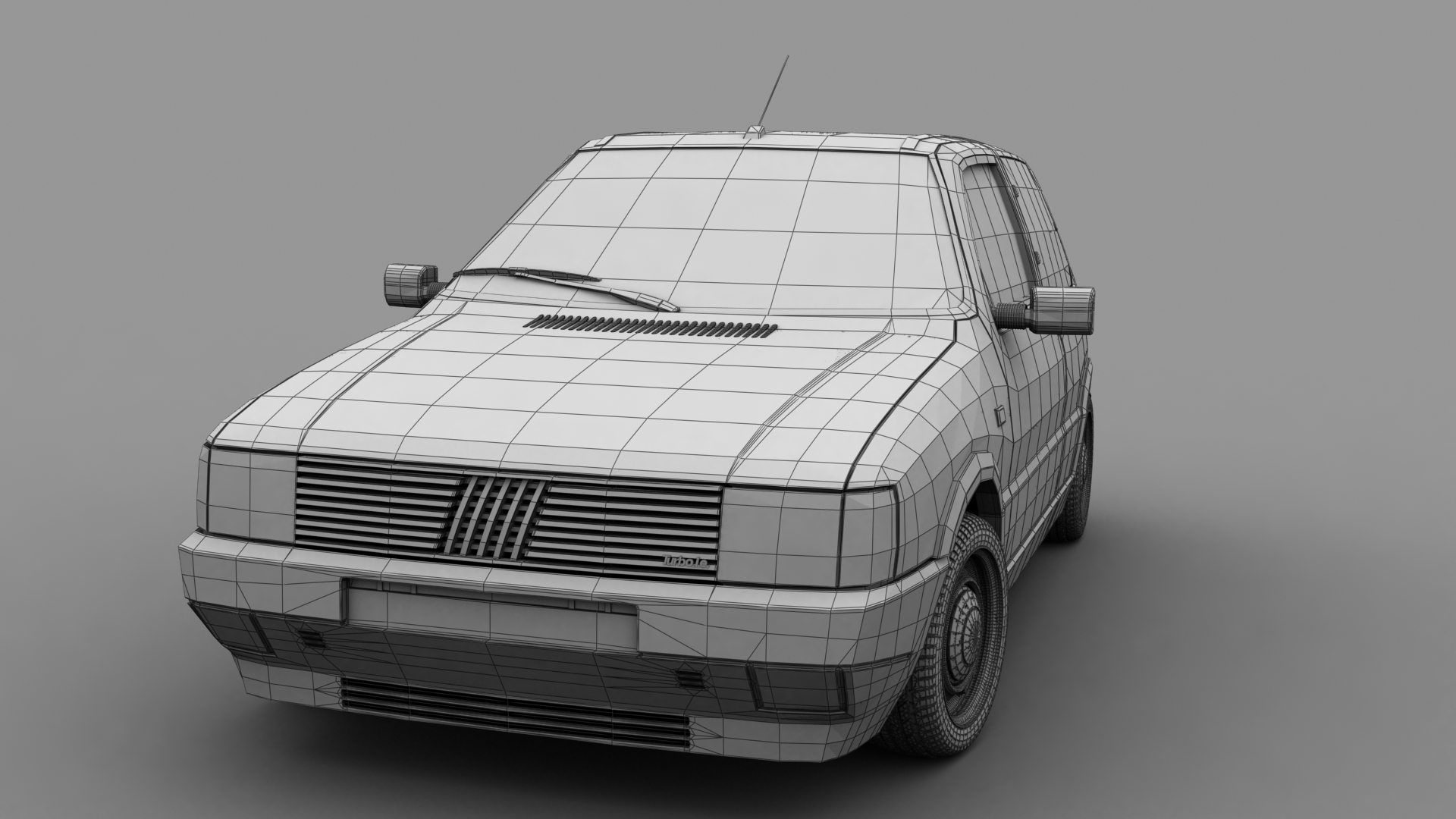 3d model of fiat uno turbo