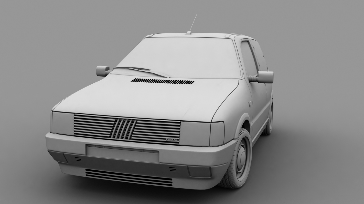3d model of fiat uno turbo