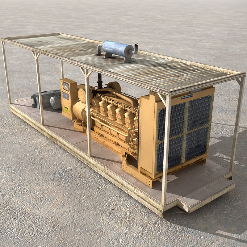 diesel generator shelter 3d model