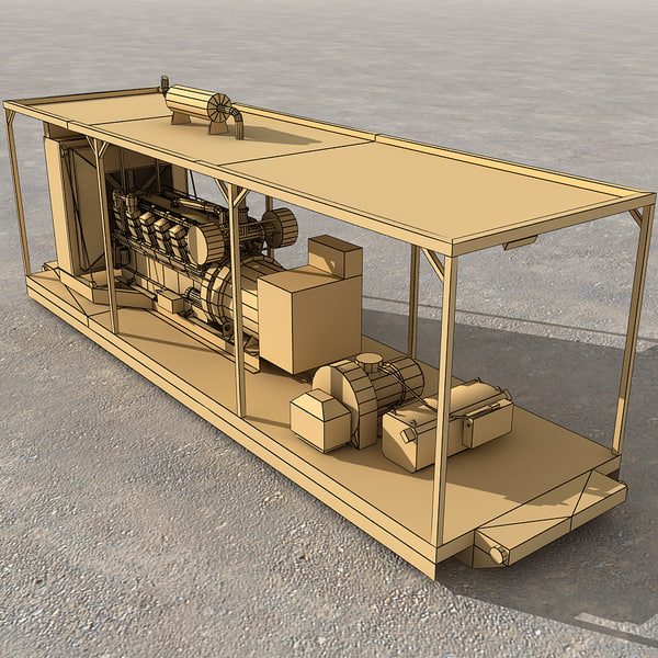 diesel generator shelter 3d model