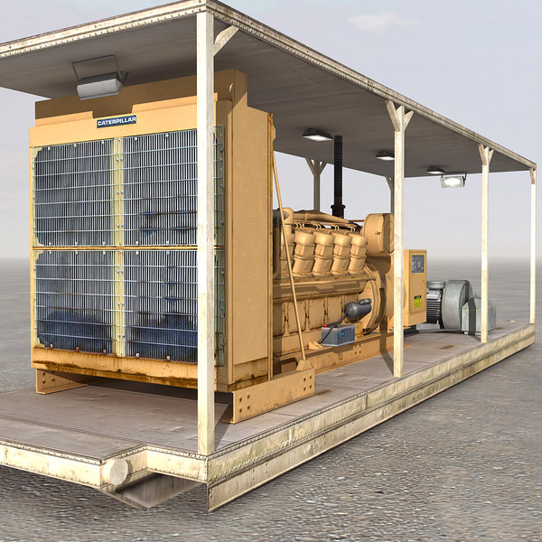 diesel generator shelter 3d model