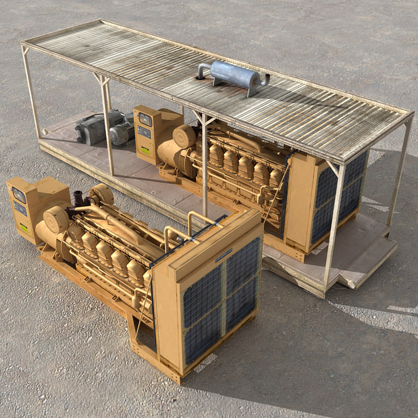 diesel generator shelter 3d model