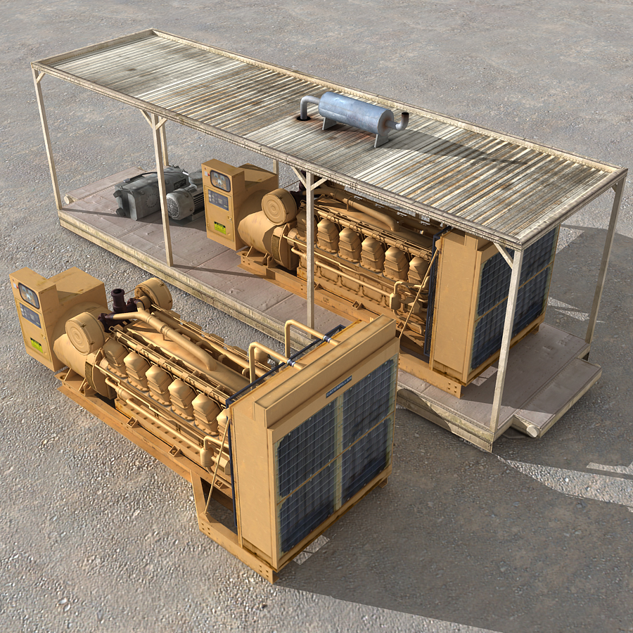 diesel generator shelter 3d model
