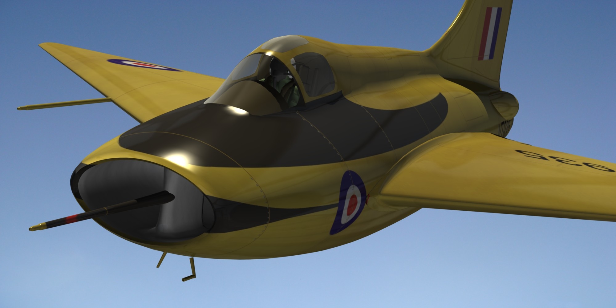 boulton paul p111 3d obj