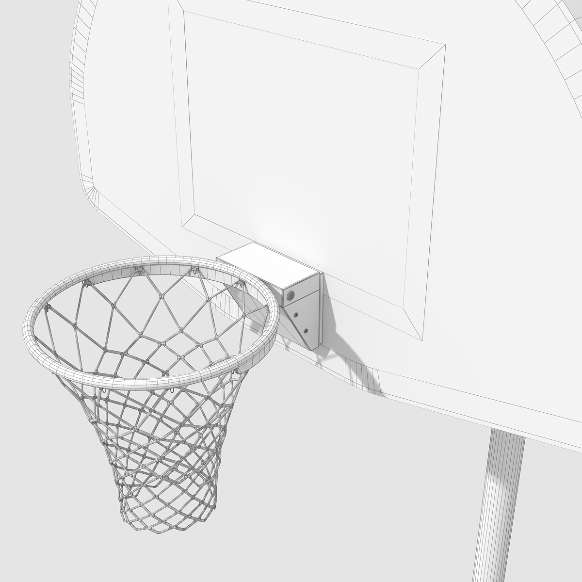 3d model outdoor basketball hoop