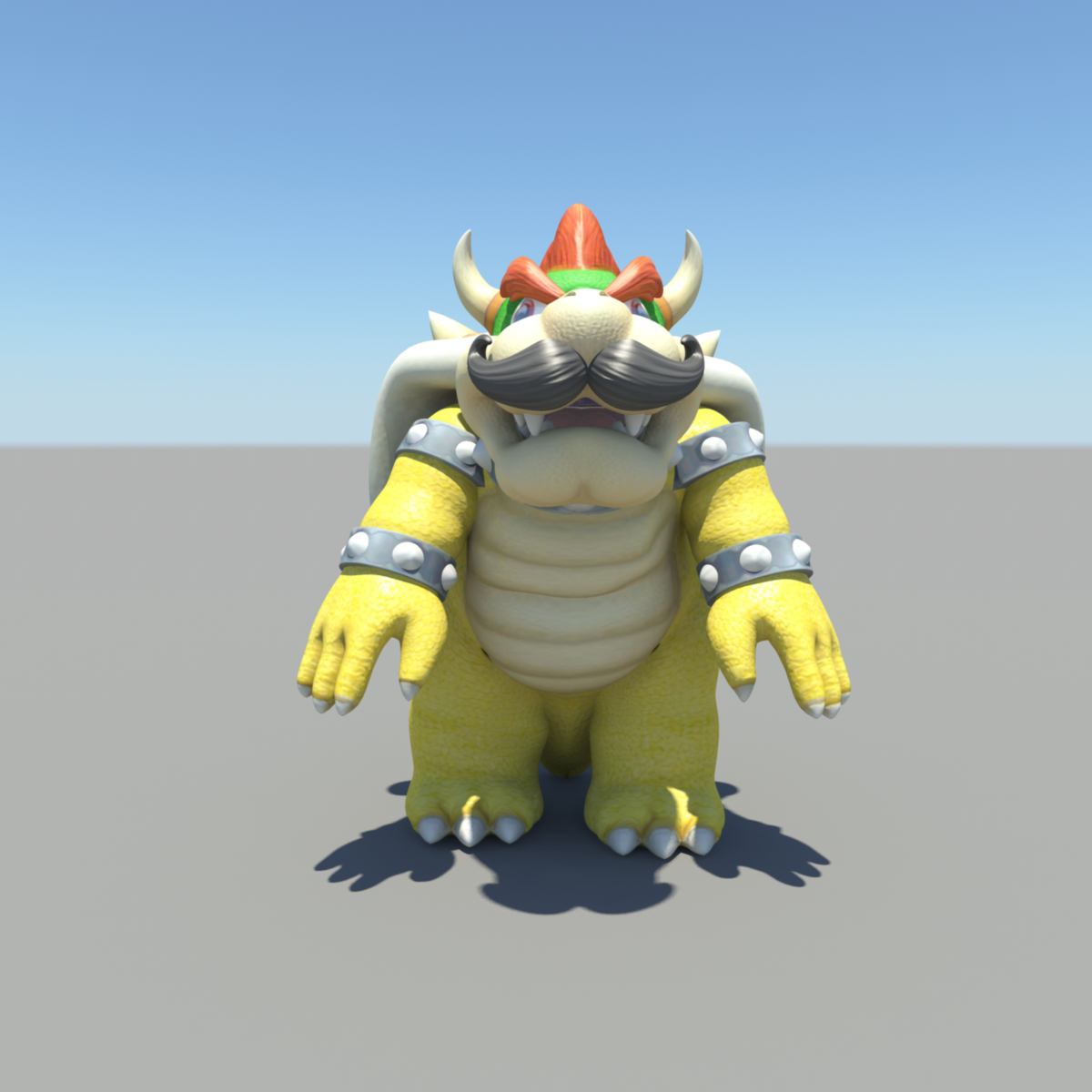 3d model bowser turtle