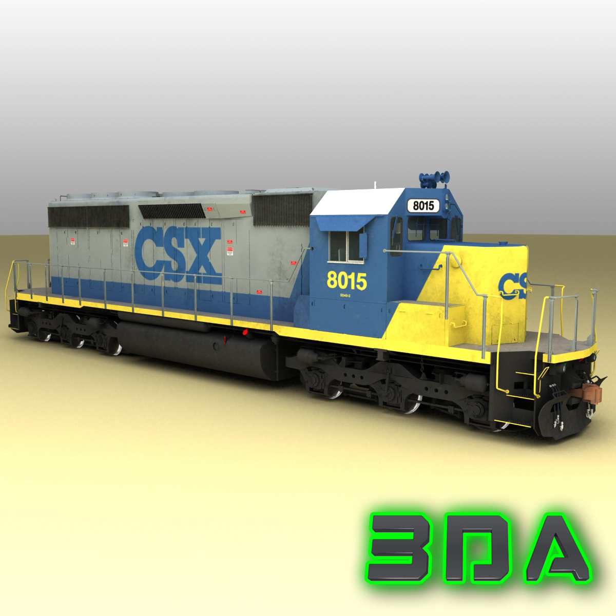 3ds max emd sd40-2 engines csx