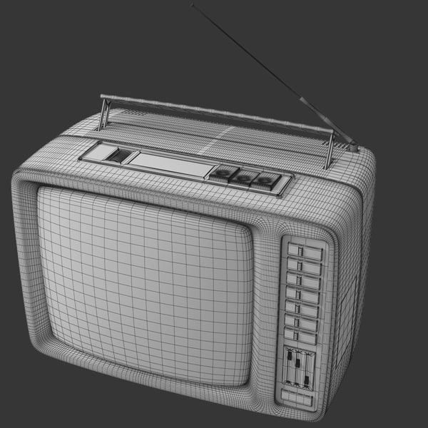 retro tv 3d model