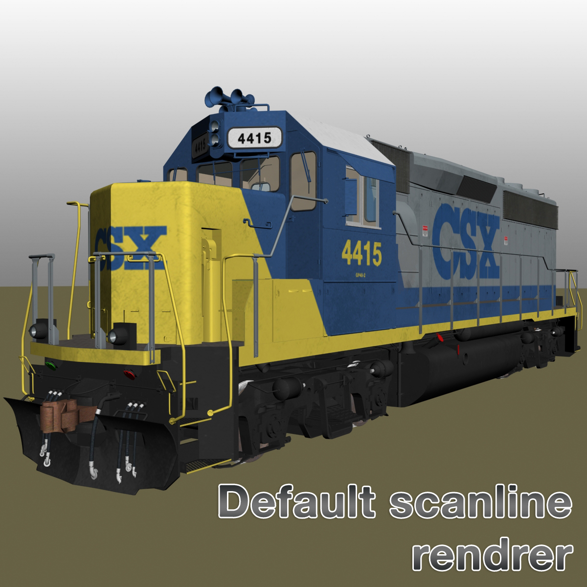 3d emd gp40-2 railroad engines model